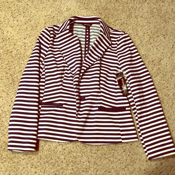 George | Jackets & Coats | Blue And White Blazer | Poshmark